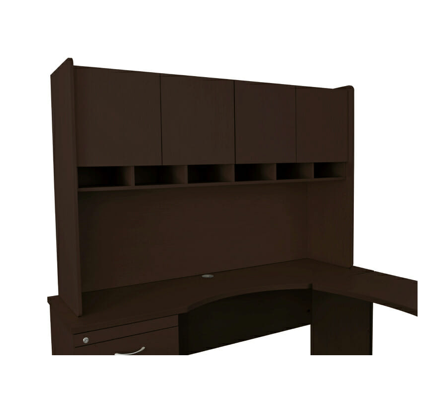 Escritorio ejecutivo Montecarlo izquierdo color chocolate - TuOficina.mx